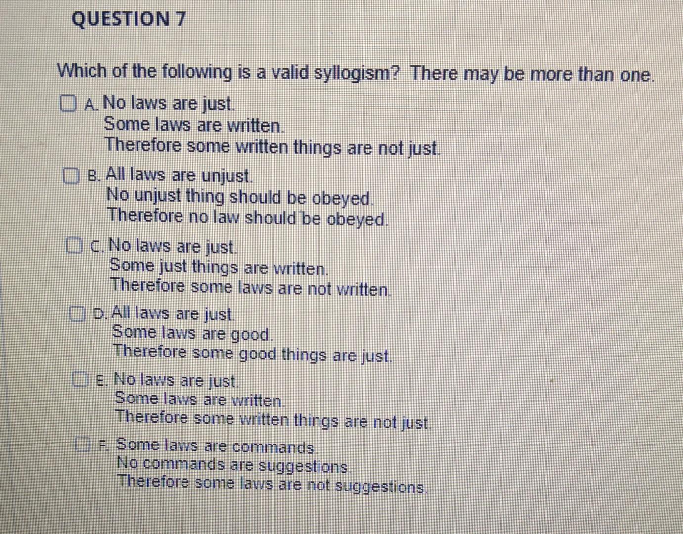 Solved Which of the following are valid syllogisms? There | Chegg.com