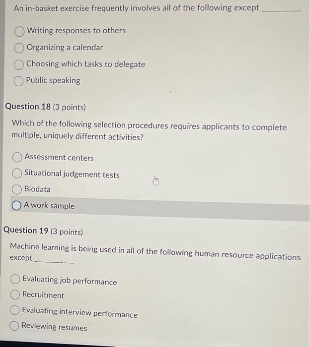 Solved An in-basket exercise frequently involves all of the | Chegg.com