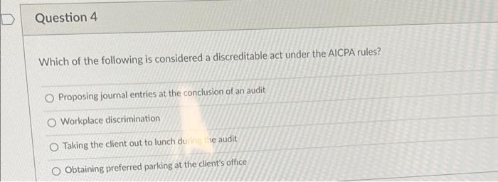 Solved D Question 4 Which of the following is considered a | Chegg.com