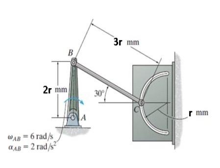 Solved 1. The rotor of arm AB rotates with a velocity ωAB = | Chegg.com