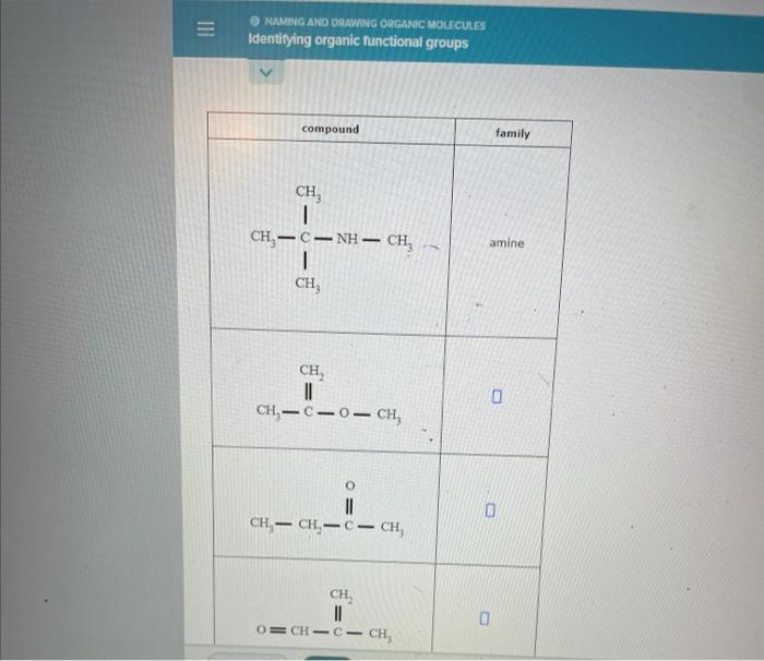 Solved III NAMING AND DRAWING ORGANIC MOLECULES Identifying | Chegg.com