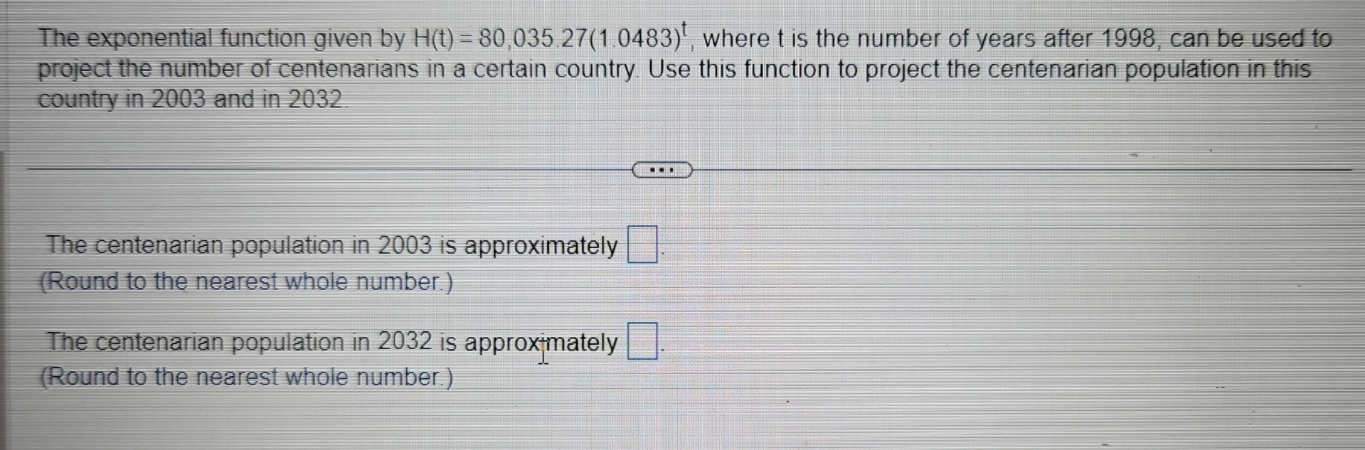 Solved The exponential function given by | Chegg.com