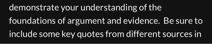 Solved demonstrate your understanding of the foundations of | Chegg.com