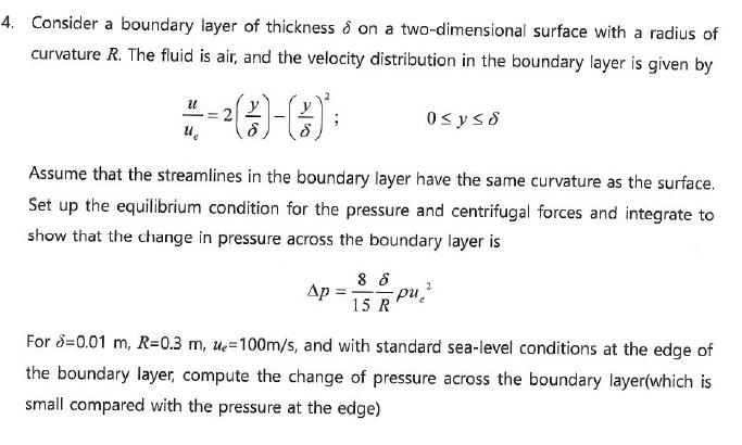 Solved Assume that the streamlines in the boundary layer | Chegg.com