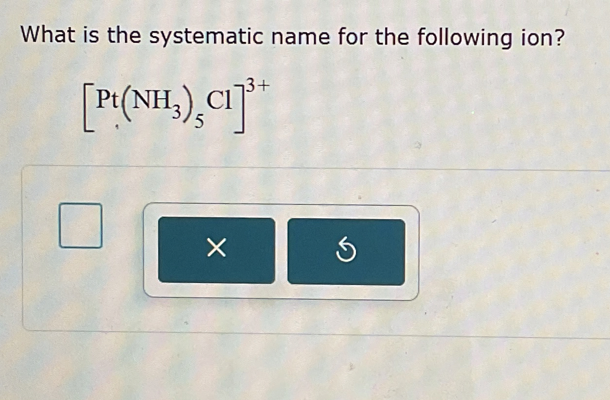 Solved What is the systematic name for the following | Chegg.com