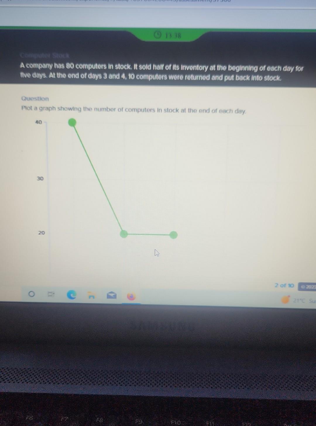 Solved Question Plot a graph showing the number of computers | Chegg.com
