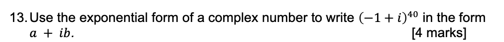 Solved Use the exponential form of a complex number to write | Chegg.com
