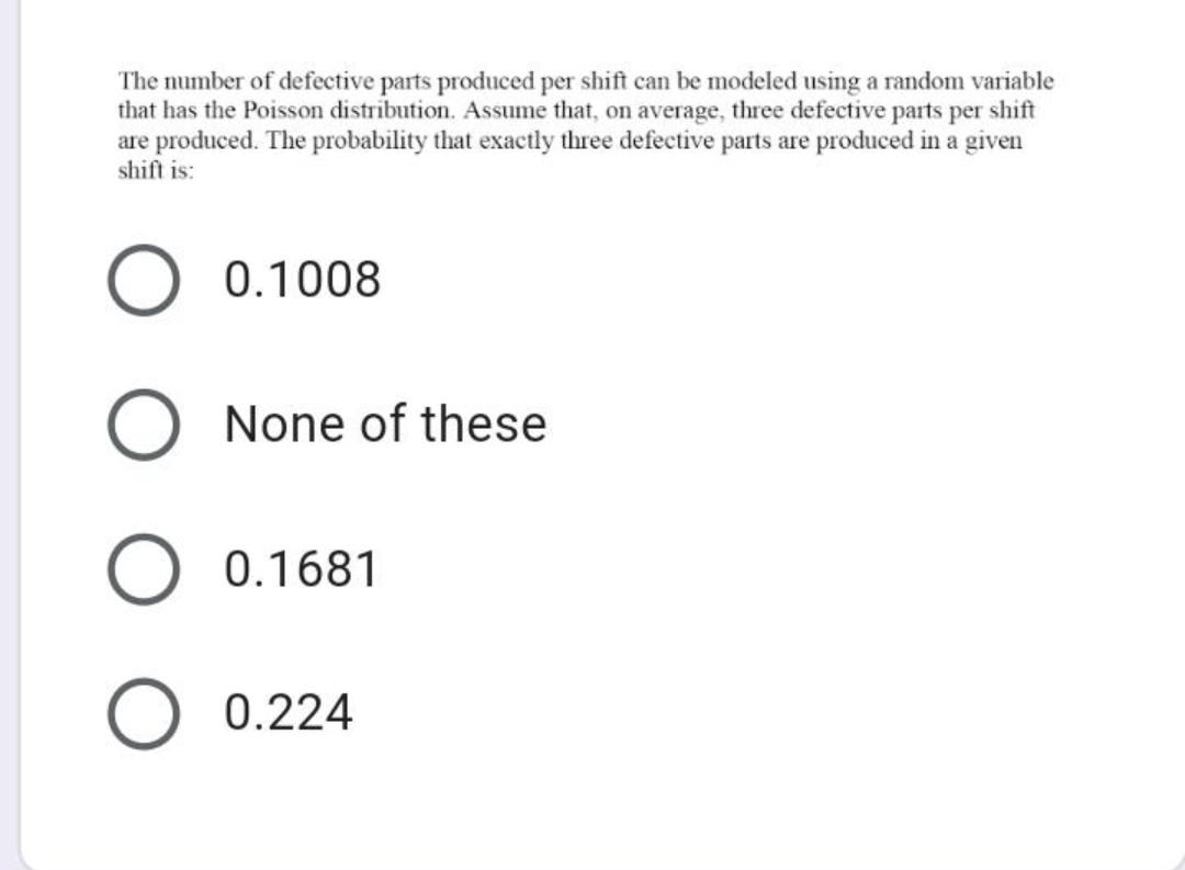 Solved The number of defective parts produced per shift can | Chegg.com