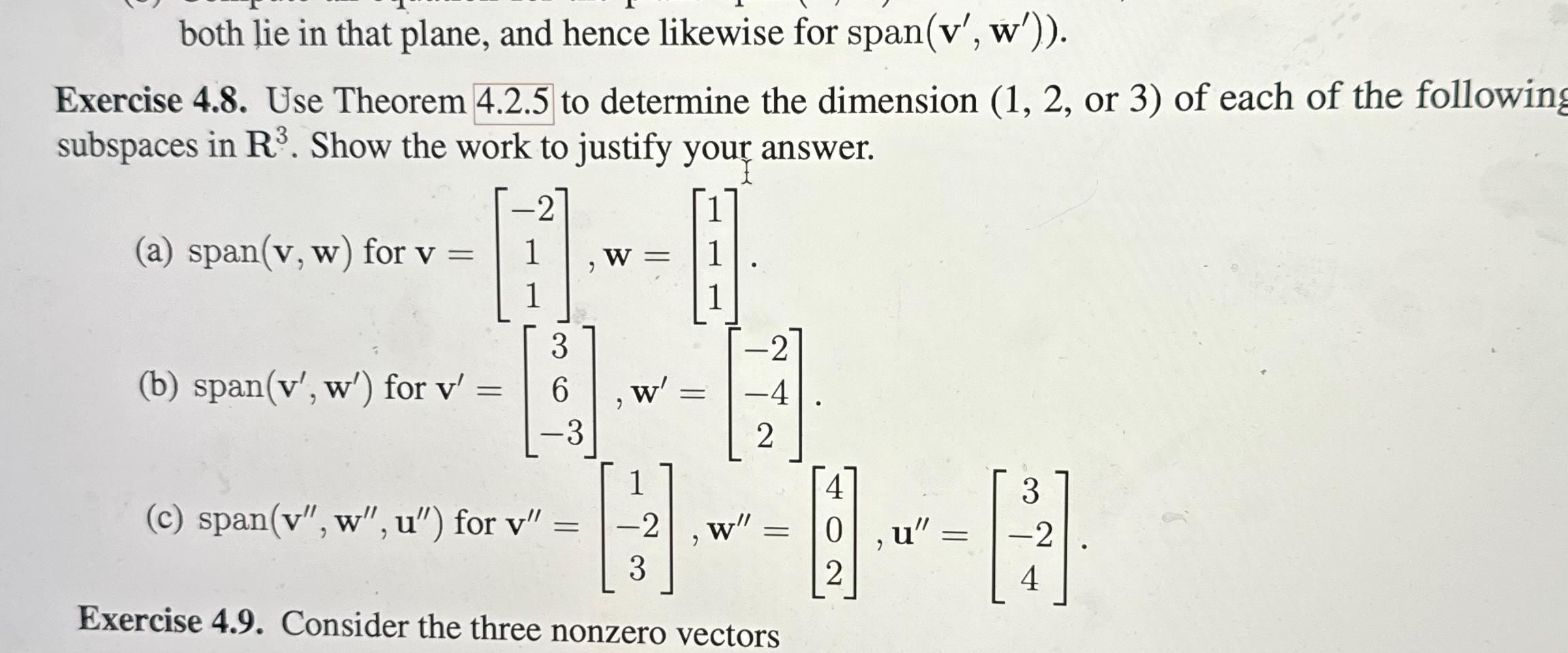 Solved both lie in that plane, and hence likewise for | Chegg.com