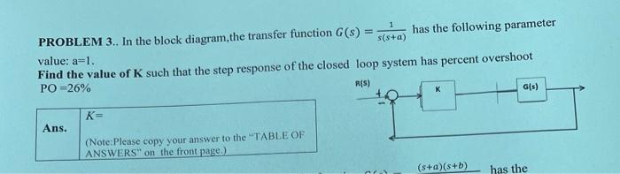 Solved PROBLEM 3.. In the block diagram, the transfer | Chegg.com Solved PROBLEM 3.. In the block diagram, the transfer | Chegg.com