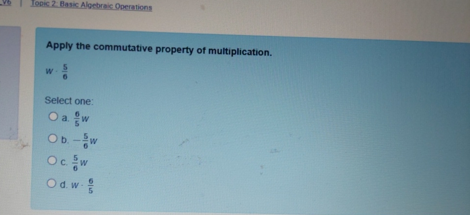 Solved Topic 2 Basic Algebraic Operationsapply The 8684