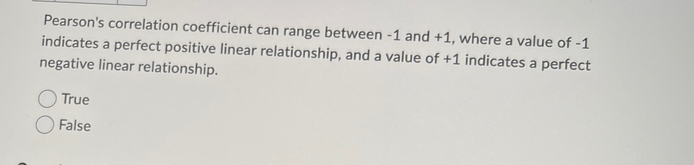 Solved Pearson's correlation coefficient can range between | Chegg.com
