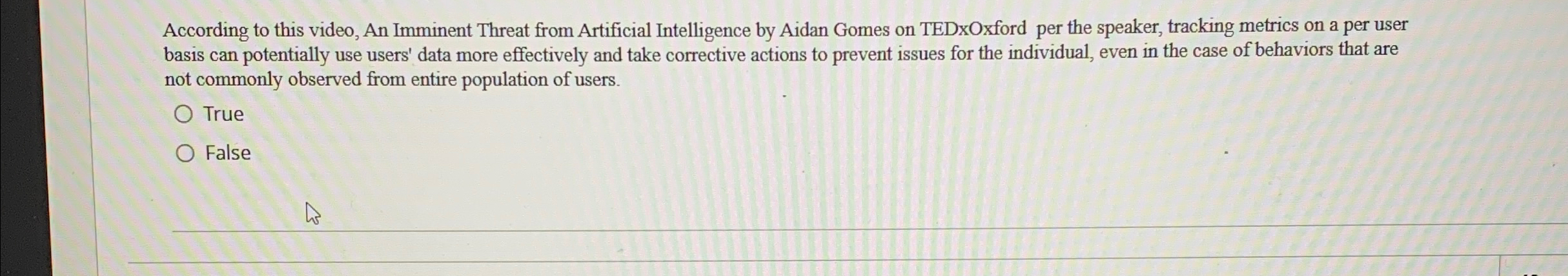 Solved According to this video, An Imminent Threat from | Chegg.com