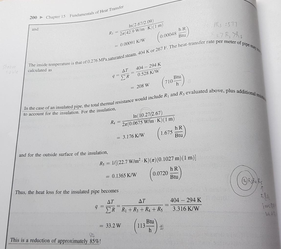 Solved Example 3 Saturated steam at 0.276 MPa flows inside a | Chegg.com