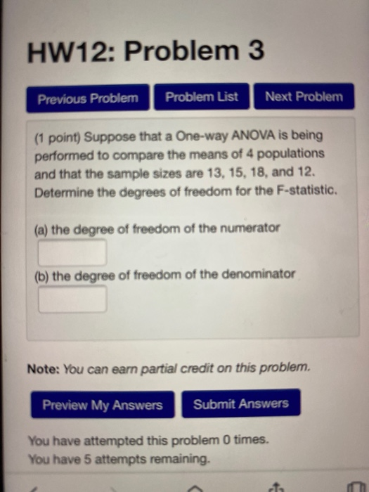 Solved HW12: Problem 2 Previous Problem Problem List Next | Chegg.com