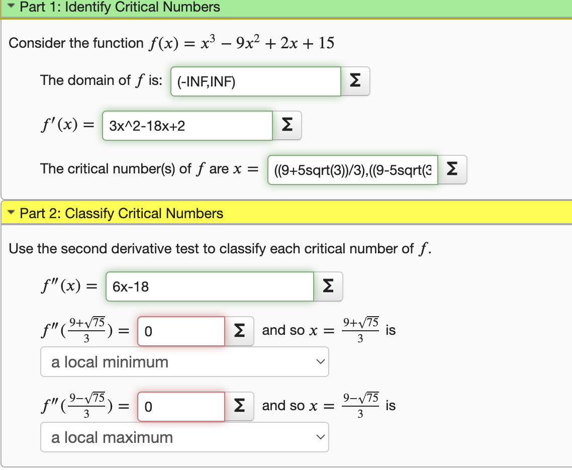 Solved Consider the function f(x)=x3-9x2+2x+15The domain of | Chegg.com