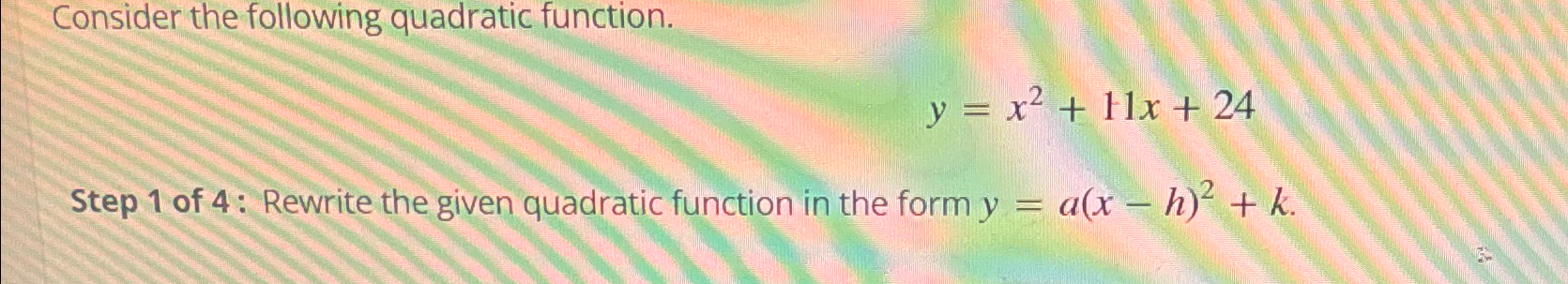 Solved Consider the following quadratic | Chegg.com