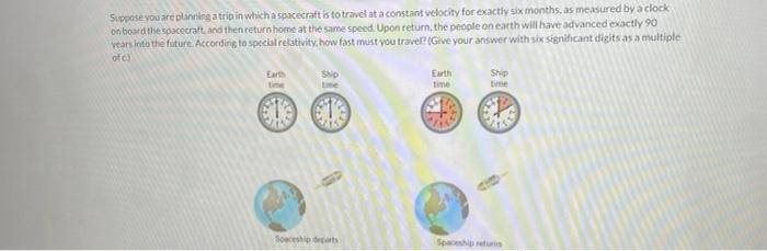 Solved Suppose You Are Planning A Trip In Which A Spacecraft