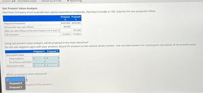 Solved Net Present Value Analysis Hermson Company must | Chegg.com