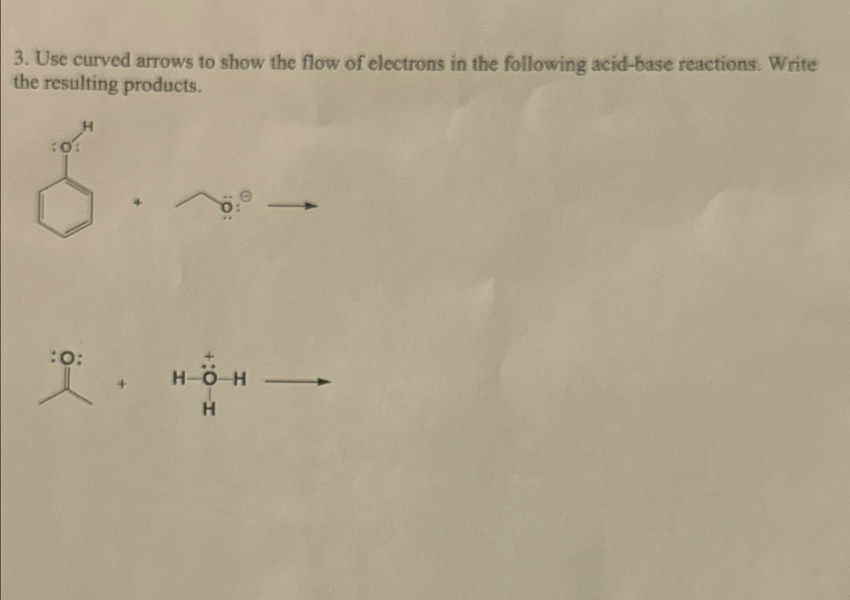 Solved Use curved arrows to show the flow of electrons in | Chegg.com