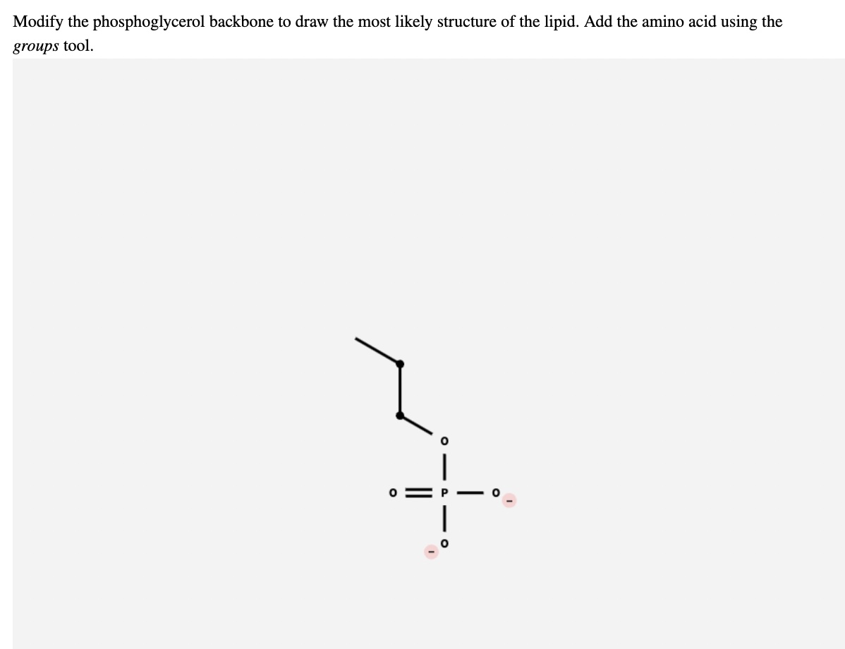 Solved Modify the phosphoglycerol backbone to draw the most | Chegg.com