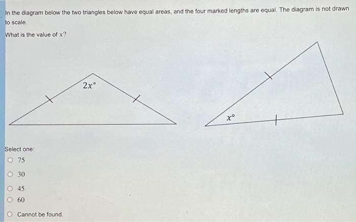 Solved In the diagram below the two triangles below have | Chegg.com