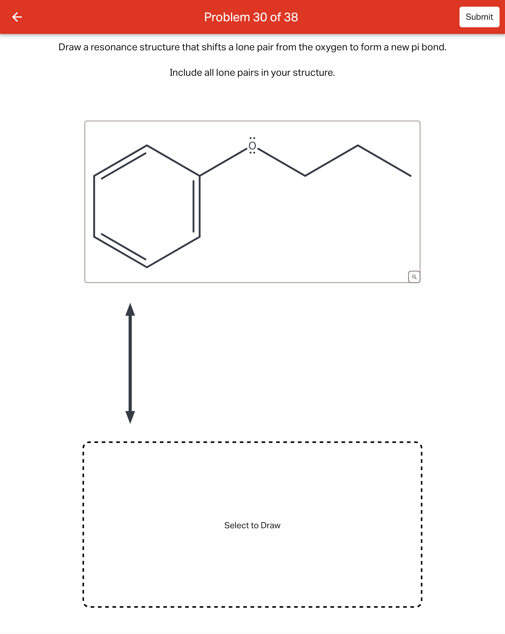 Solved Draw a resonance structure that shifts a lone pair | Chegg.com
