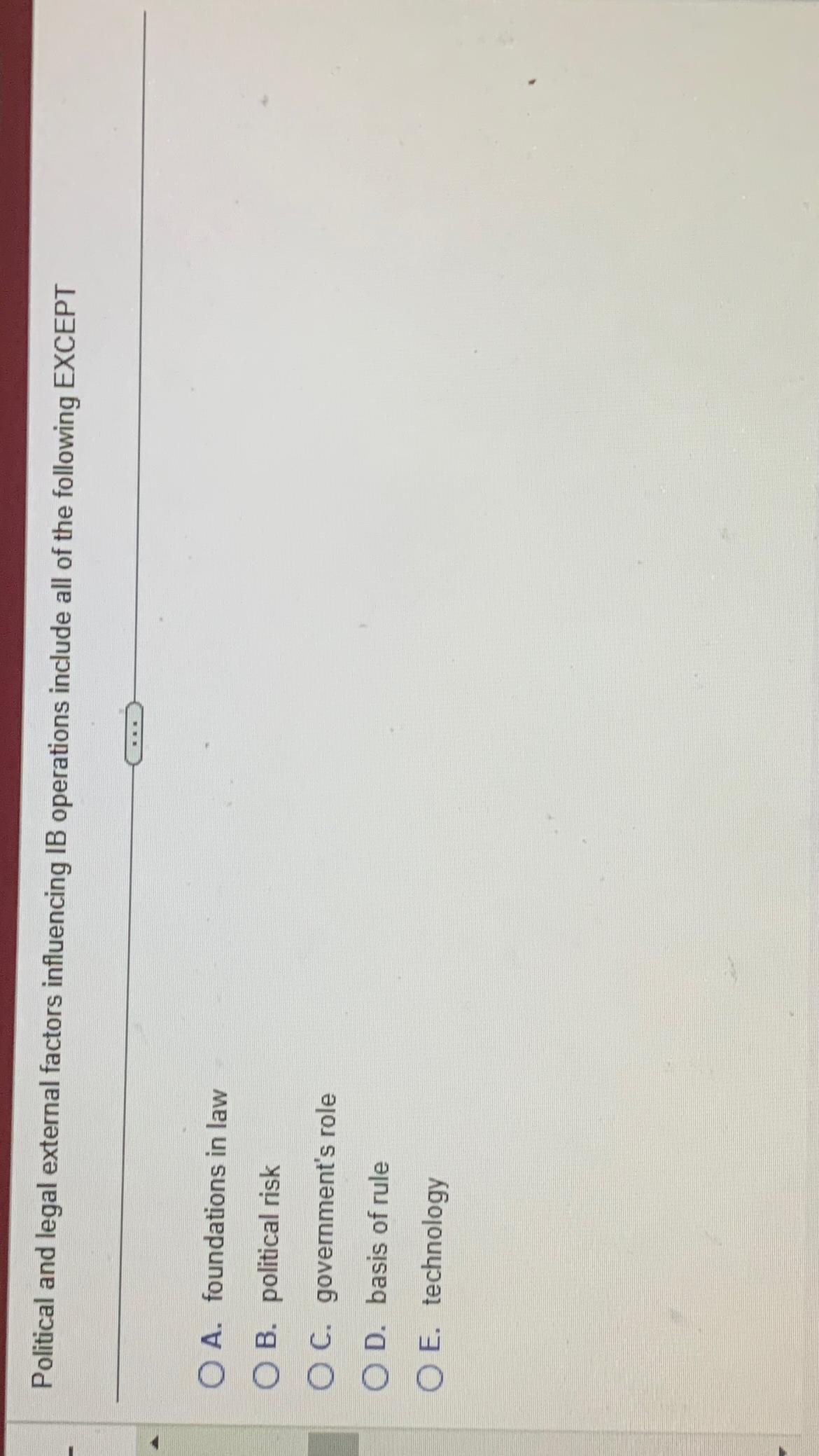 Solved Political and legal external factors influencing IB | Chegg.com