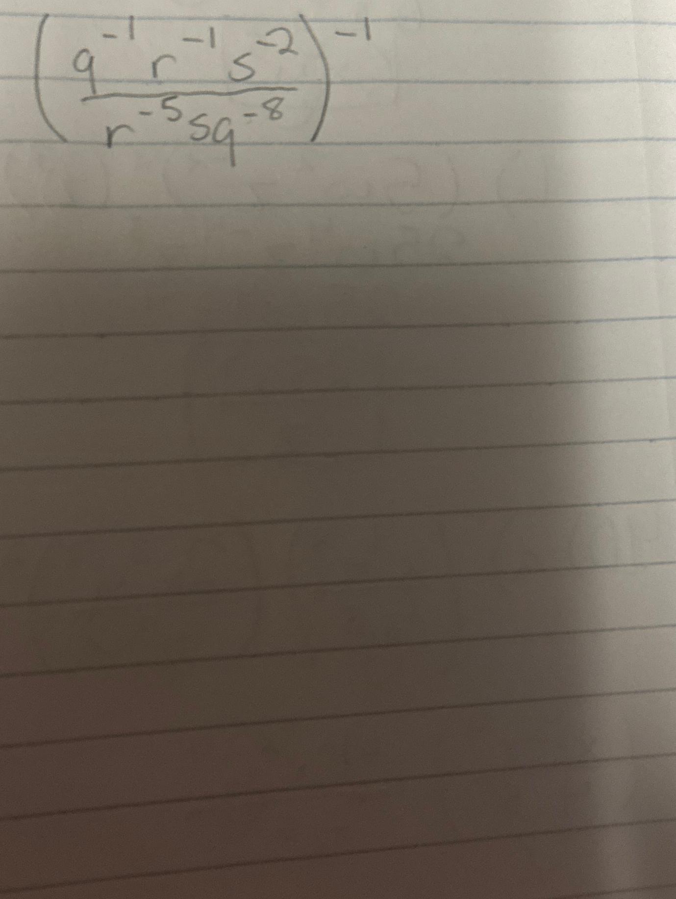 Solved (q-1r-1s-2r-5sq-8)-1 | Chegg.com