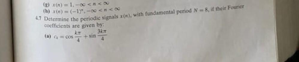 Solved (2) x(n)=1,−∞ | Chegg.com