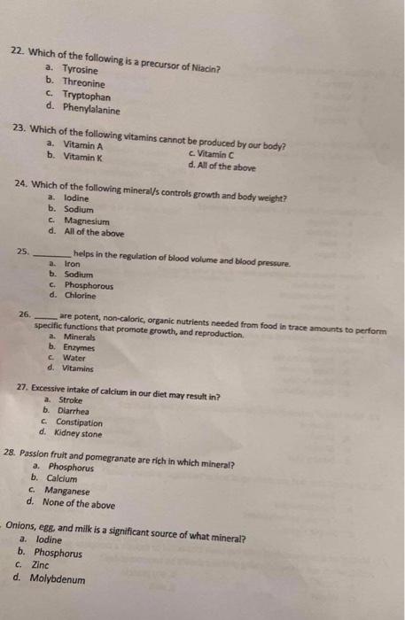Solved INSTRUCTION: Choose the BEST answer. Use the answer | Chegg.com