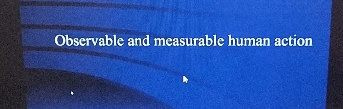 Solved Observable and measurable human action | Chegg.com