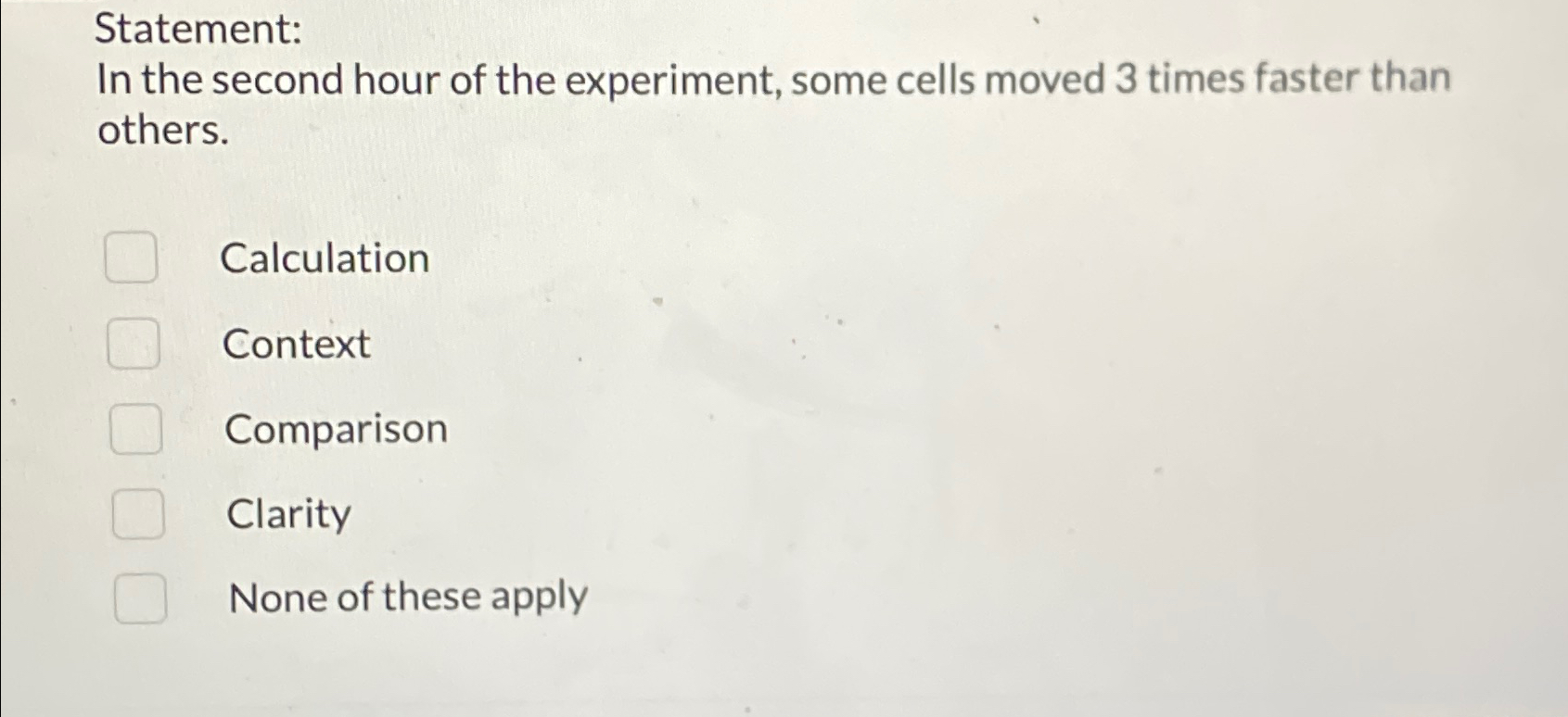 Solved Statement:In the second hour of the experiment, some | Chegg.com