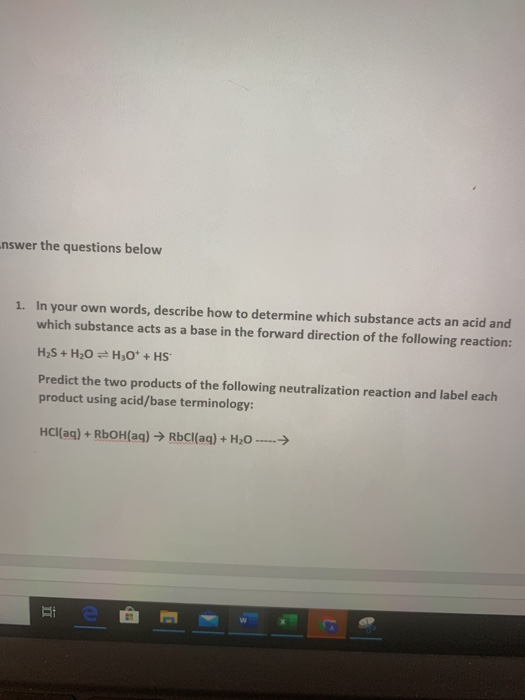 Solved nswer the questions below 1. In your own words, | Chegg.com