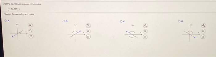 Solved Plot the point given in pol coordinates - 10,150) | Chegg.com