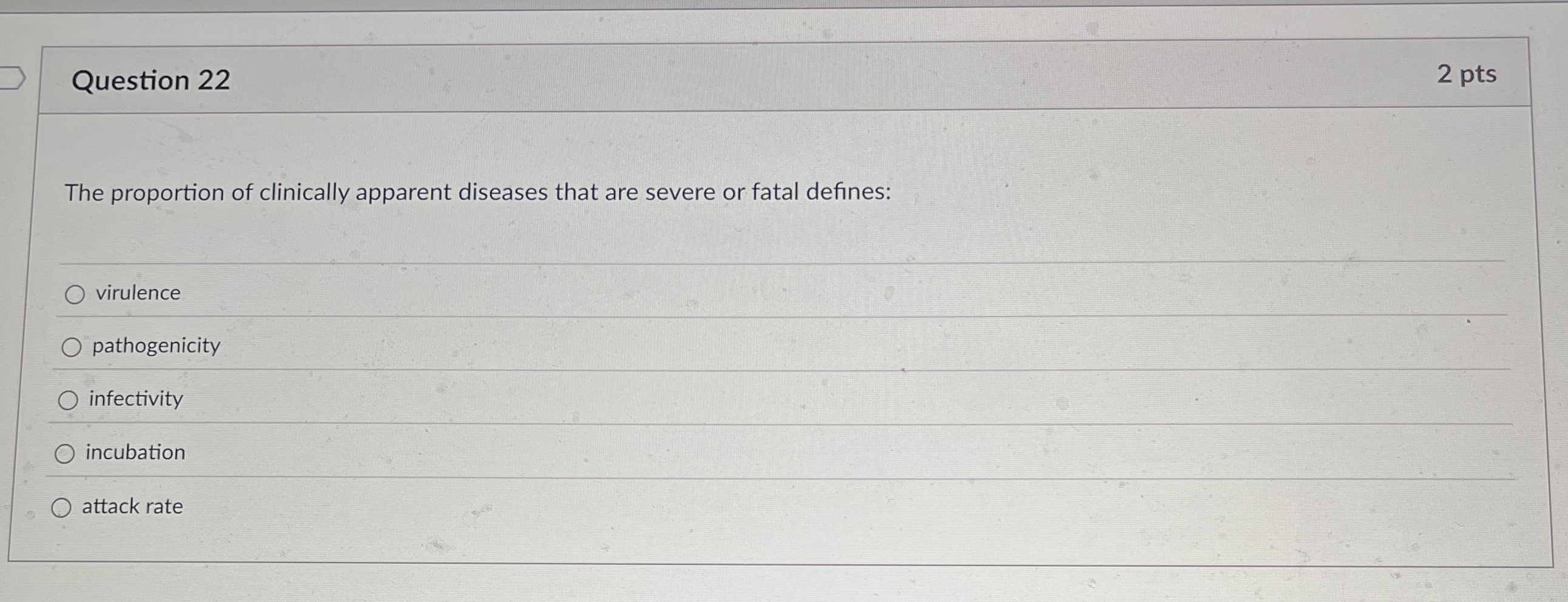 Solved Question 222 ﻿ptsThe proportion of clinically | Chegg.com