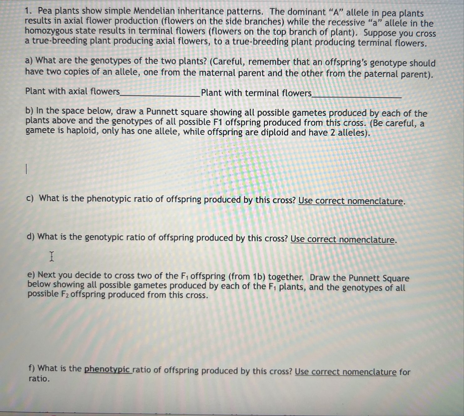 Solved Pea plants show simple Mendelian inheritance | Chegg.com