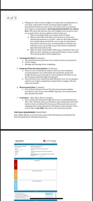 4:41 Done 2020F MKT266 Final Project Assi... MEDIA | Chegg.com