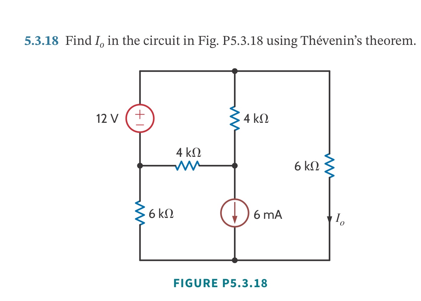 Solved 5.3.18 ﻿Find Io ﻿in the circuit in Fig. P5.3.18 | Chegg.com