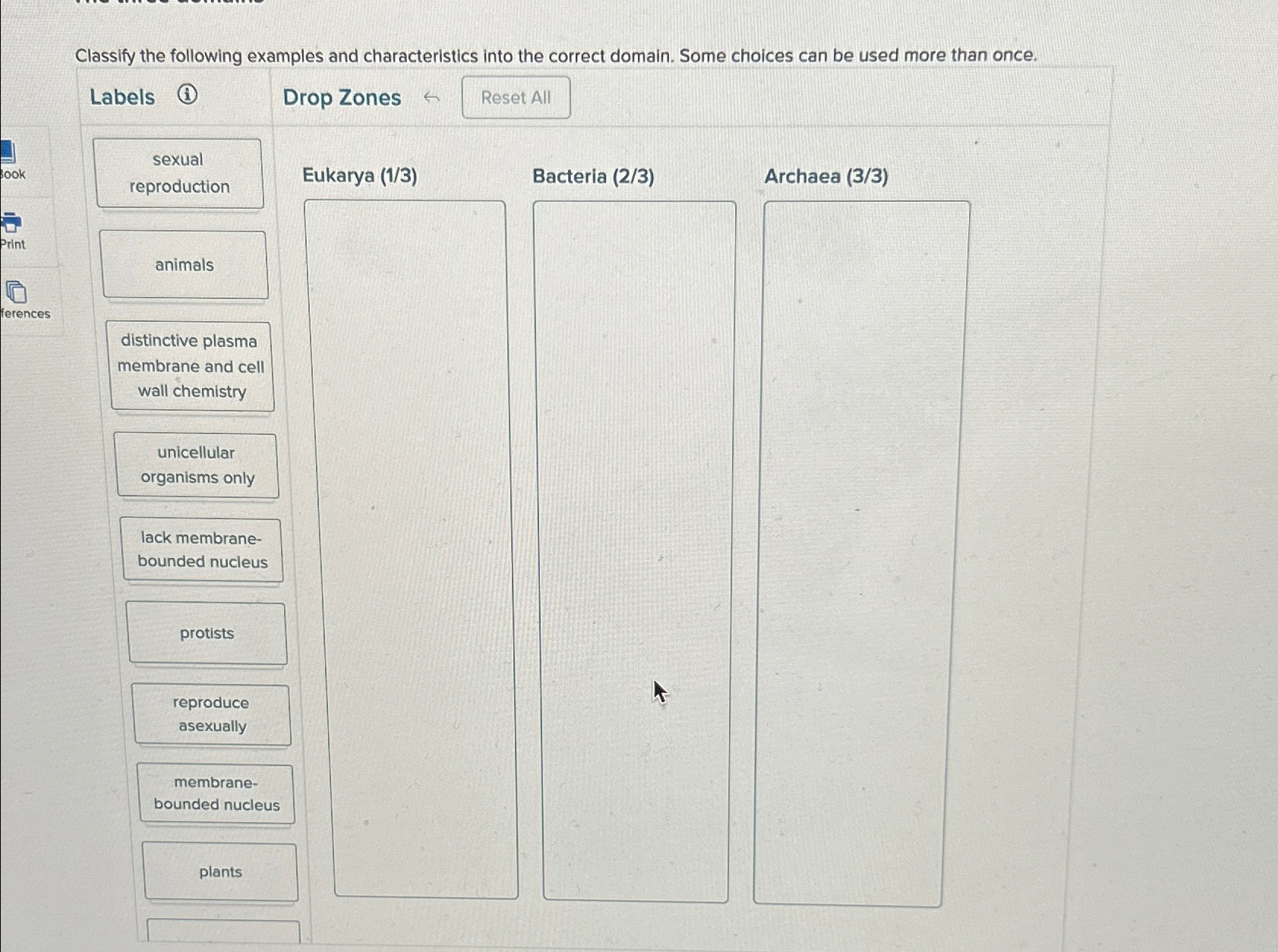 Solved Classify the following examples and characteristics | Chegg.com