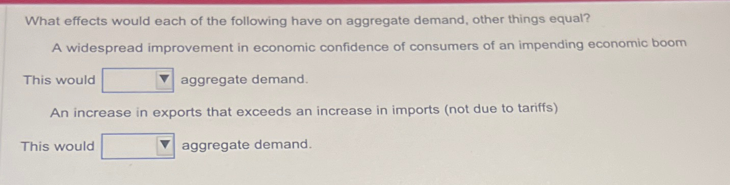 Solved What effects would each of the following have on | Chegg.com