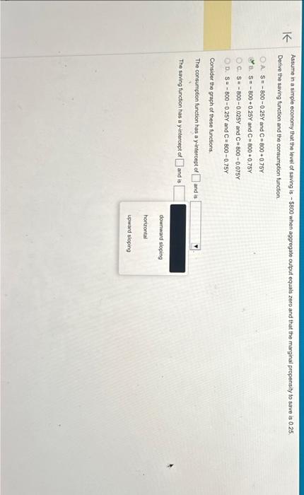 Solved Assume in a simple economy that the level of saving | Chegg.com