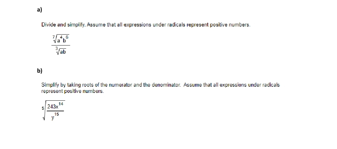 Solved a)Divide and simplify. Assume that all expressions | Chegg.com