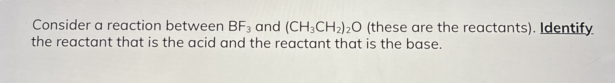 Solved Consider a reaction between BF3 ﻿and | Chegg.com