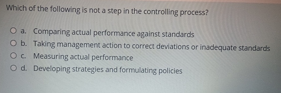 Solved Which of the following is not a step in the | Chegg.com