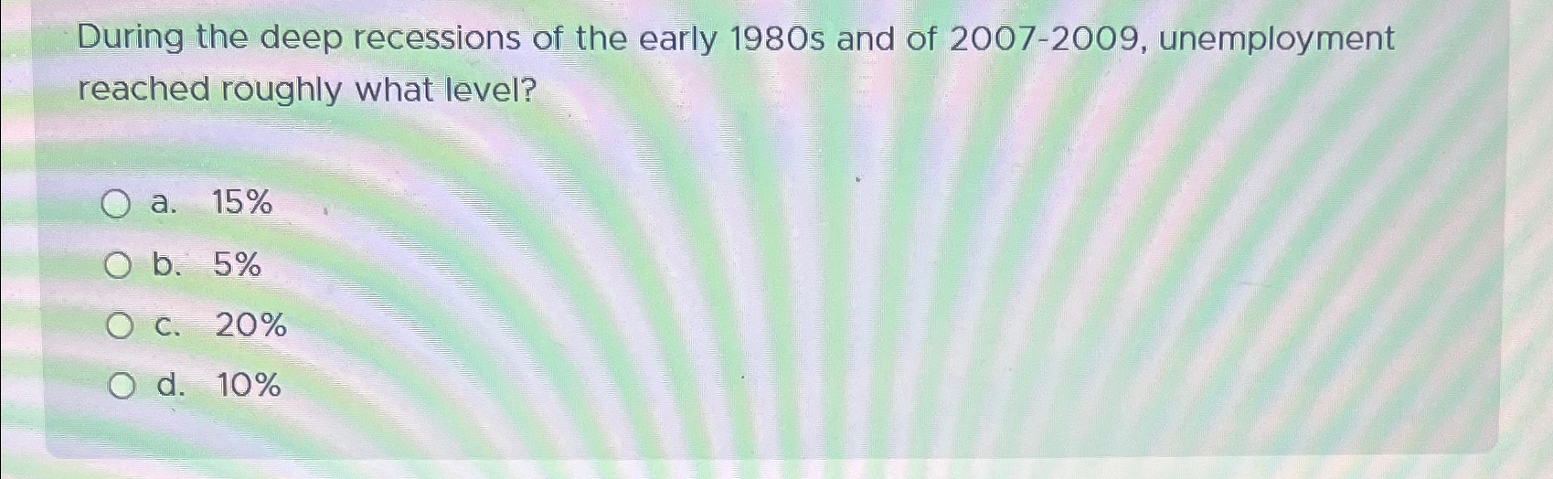 Solved During the deep recessions of the early 1980 ﻿s and | Chegg.com