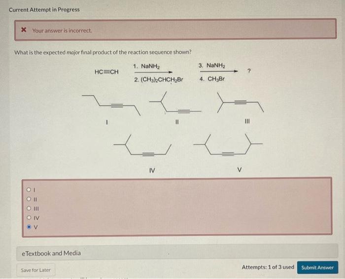 Solved What is the expected major product of the reaction | Chegg.com