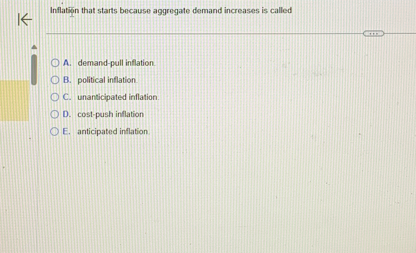 Solved Inflation that starts because aggregate demand | Chegg.com