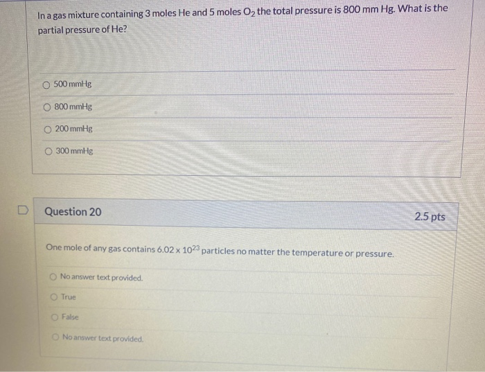 Solved In a gas mixture containing 3 moles He and 5 moles Oz | Chegg.com