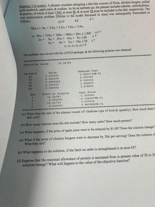 Solved Question 3 (8 marks): A planner considers designing a | Chegg.com